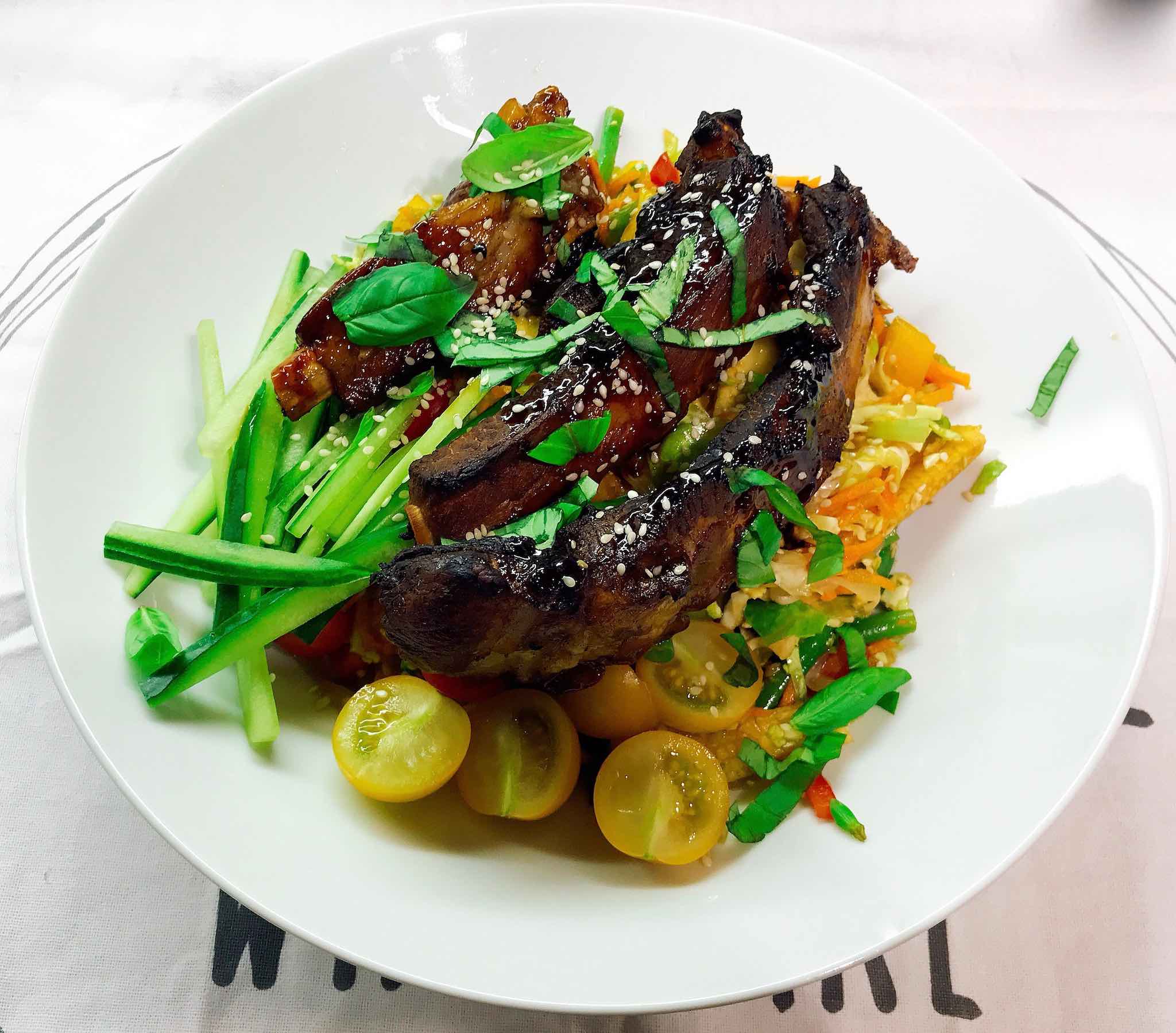 Chinese Five Spice Ribs with an Asian Noodle Slaw – Life, with Clotted ...