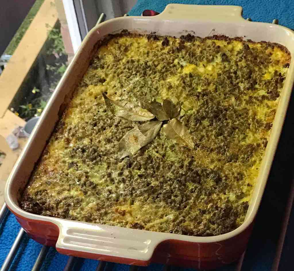 Traditional South African Bobotie with Yellow Rice – Life, with Clotted ...
