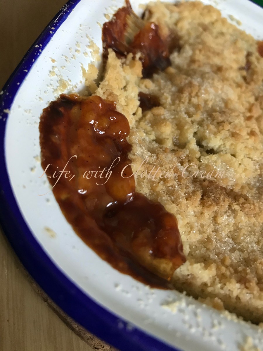 Apple and rhubarb crumble – Life, with Clotted Cream